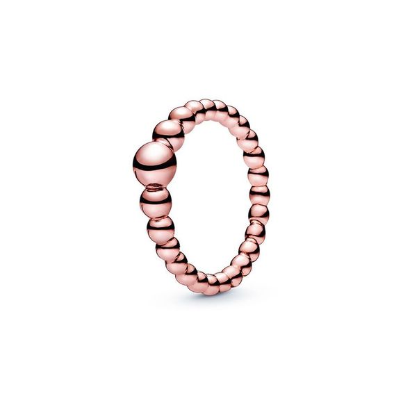Pandora | Jewelry | Pandora Signature 4k Rose Gold Plated Beaded Ring ...